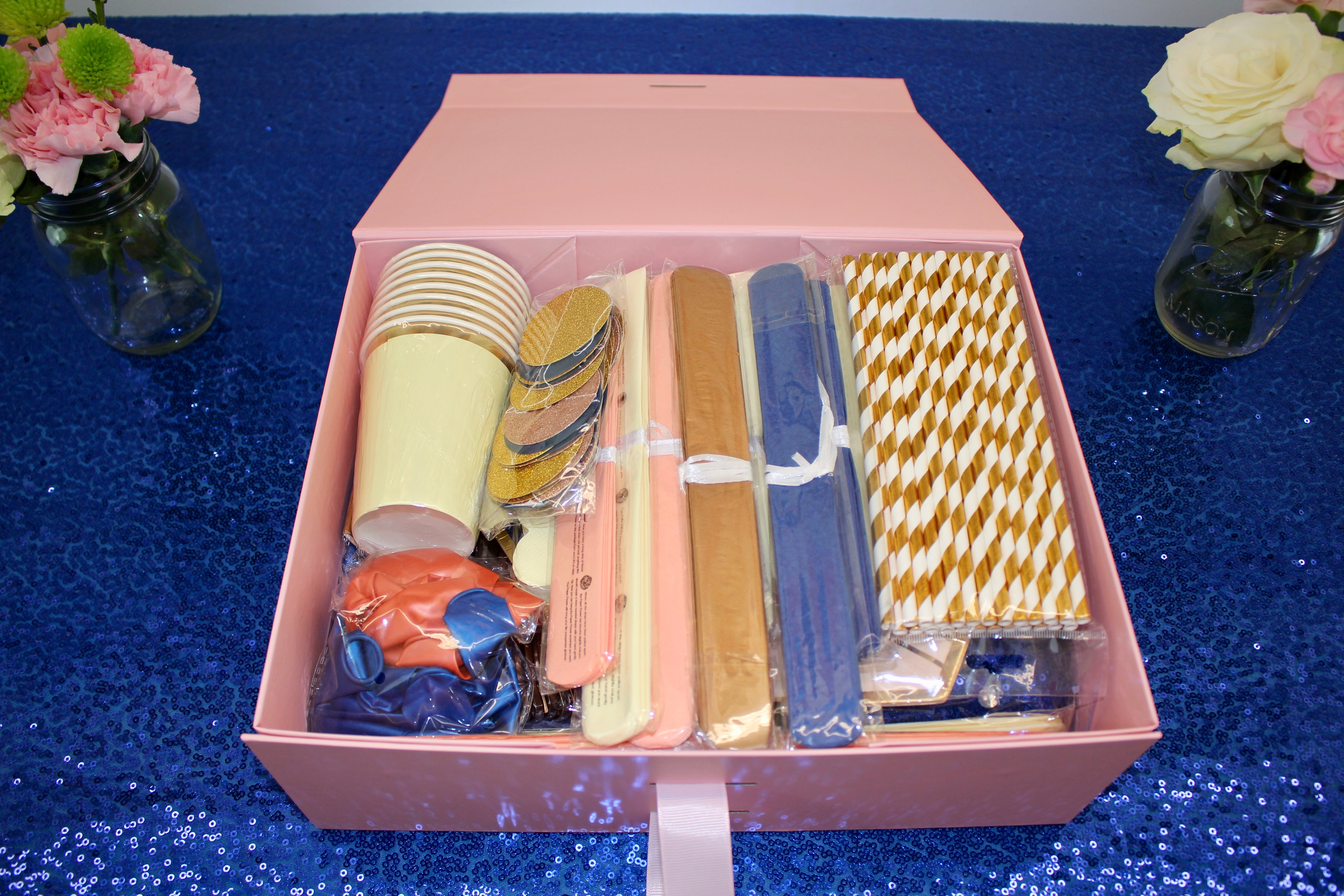 Pink & Navy Party Box – YourPartyBox.com