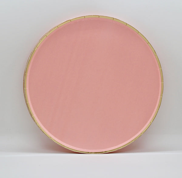 Light Pink Paper Plates - Set of 8 – YourPartyBox.com