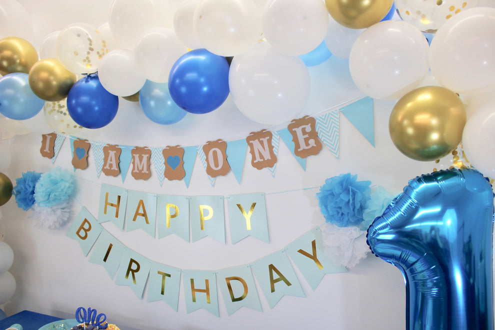 1st Birthday (Blue) Party Box – YourPartyBox.com