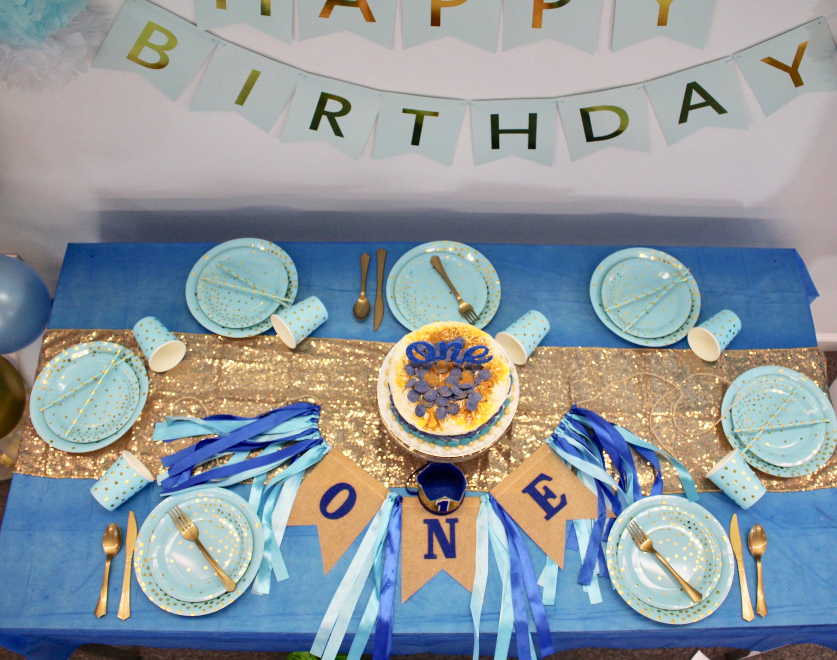 1st Birthday (Blue) Party Box – YourPartyBox.com